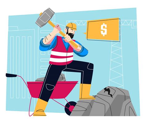 Free Labourer Vector Illustration Ai