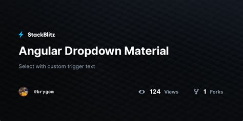 Angular Dropdown Material Stackblitz