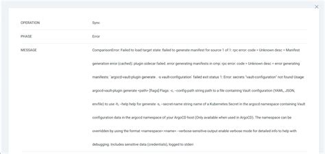 argo argocd vault plugin generate section is failing on me with a