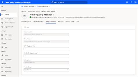 Tutorial Azure Iot Water Quality Monitoring Azure Iot Central