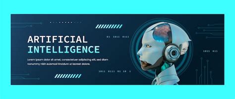 Gradient Artificial Intelligence Twitter Header Free Vector