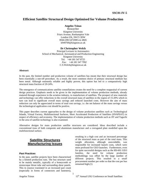 Pdf Efficient Satellite Structural Design Optimised For Volume Dokumen Tips