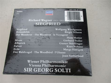 Wagner Siegfried Solti Hotter Nilsson Sutherland 4 Cd Box Set Factory