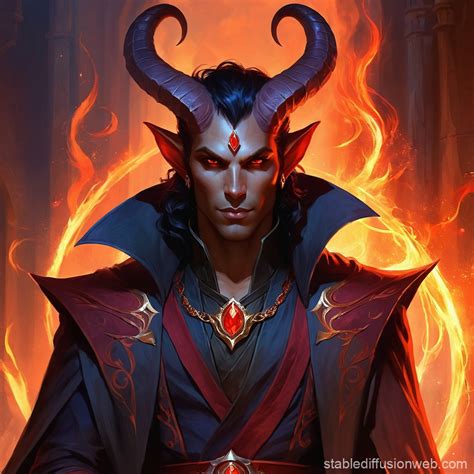 Tiefling Warlock Portrait Stable Diffusion Online