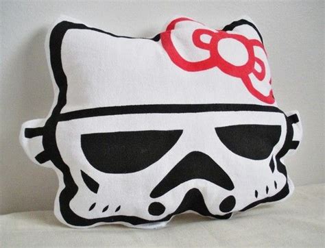 Hello Kitty X Storm Trooper Inspired Mini Pillow 8 By 7 Etsy Hello