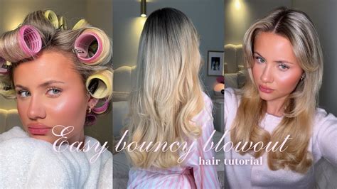 Easy Hair Rollers Blowout Beginner Friendly Tutorial ♡ Youtube