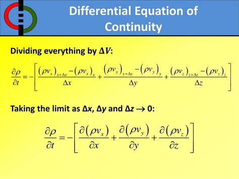 Ppt Equations Of Continuity Powerpoint Presentation Free Download