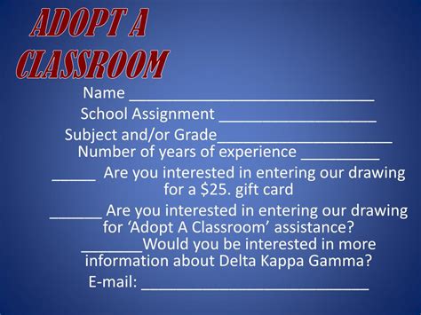 Ppt Adopt A Classroom Powerpoint Presentation Free Download Id5388148