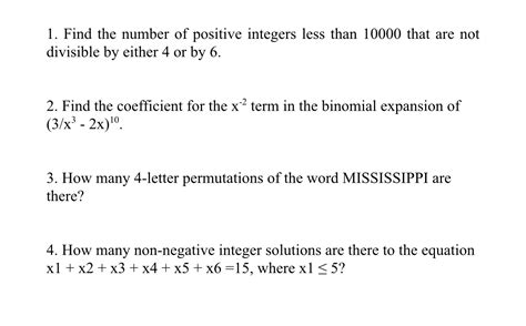 Solved 1 Find The Number Of Positive Integers Less Than