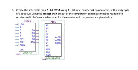 solved create the schematic for a 7 ﻿bit pwm ﻿using 4