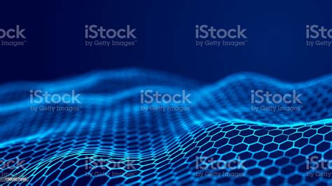 추상 기술 스트림 배경 디지털 동적 웨이브 네트워크 연결 구조입니다 3d 렌더링 음파에 대한 스톡 사진 및 기타 이미지 음파 분자 추상적인 Istock