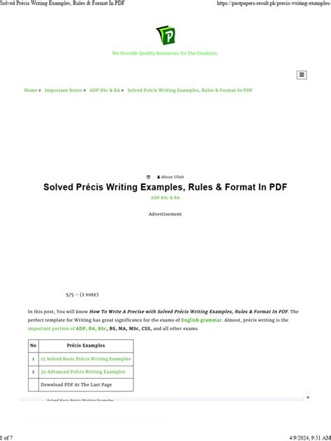 Solved Précis Writing Examples Rules And Format Download Free Pdf Train Solved Précis Writing Examples Rules And Format Download Free Pdf Train
