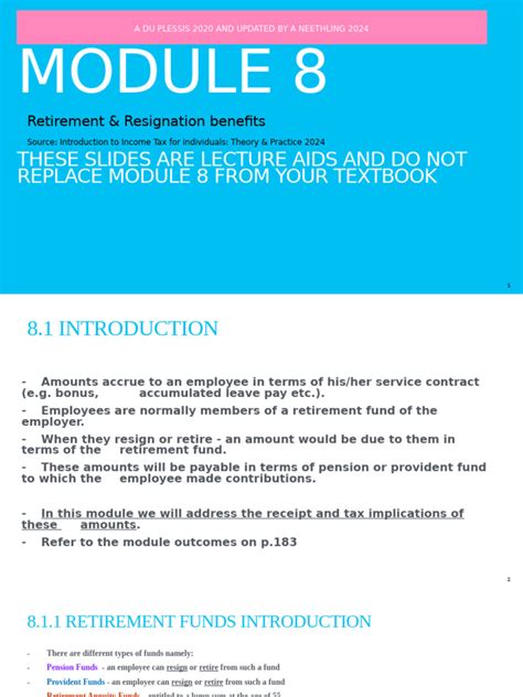 Module 8 Slides Retirement And Resignation Benefits Adp Updated By Ad