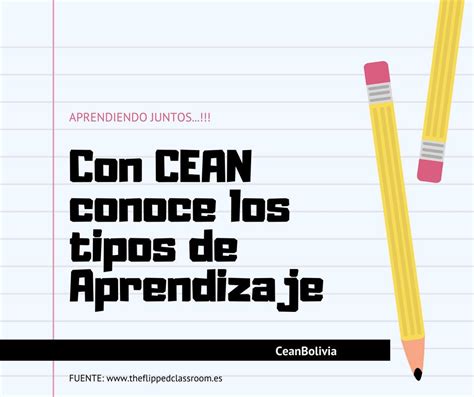 Conoce Los Tipos De Aprendizaje Instituto Cean Bolivia