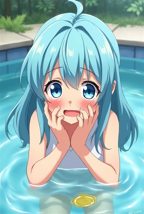 Peeing Self Have To Anime Looking At Camera Embarrassed Seaart Ai