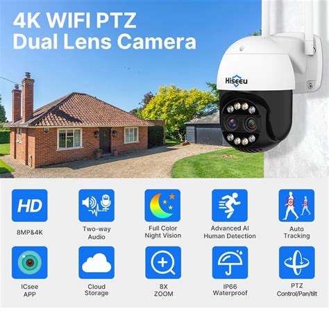 Hiseeu 4k 8mp Wireless Security Camera