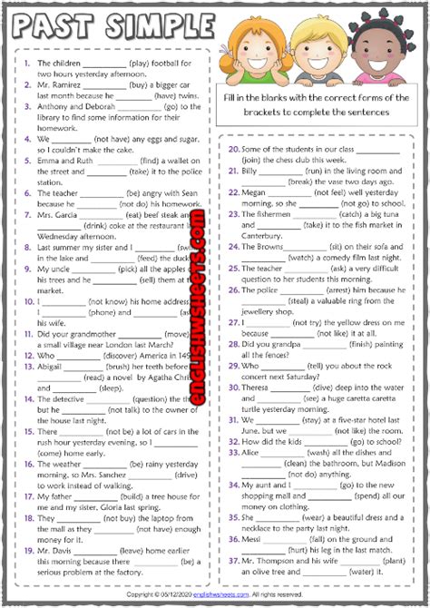 Simple Past Exercises Pdf Liveworksheets Simple Past Ctmlae