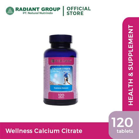 Promo Wellness Calcium Citrate 120 Tablets Diskon 20 Di Seller Natural Nutrindo Official
