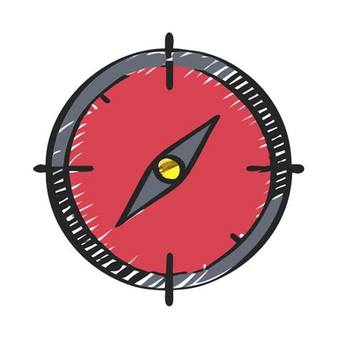 Nautical Compass Icon Uneven Fill Premium Ai Generated Vector