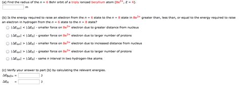 Solved Find The Radius Of The N 6 Bohr Orbit Of A Triply