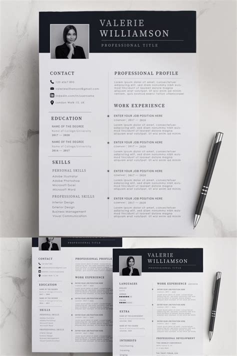 Classy Resume Template For Word Professional Resume Resumecv Cover