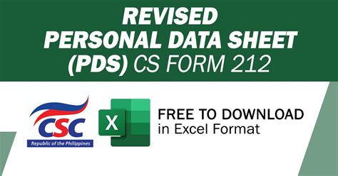 Revised Personal Data Sheet Pds Cs Form 212 Free Download Depedclick