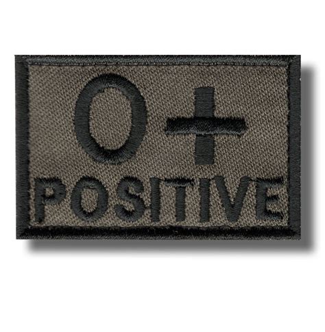 O Plius Positive Embroidered Patch 6x4 Cm Patch