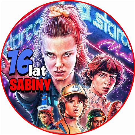 Zestaw Opłatek Na Tort Stranger Things Dwa Obwody Wafers Premium