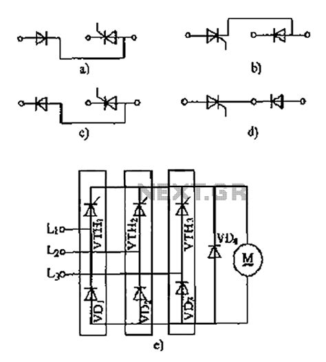 Thyristor Linking Arm Rectifier Module Three Phase Half Controlled