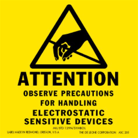 Electrostatic Sensitive Devices Labels 4 X 4