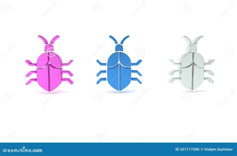 Colorful System Bug Concept Icon Isolated On White Background Code Bug Concept Bug In The