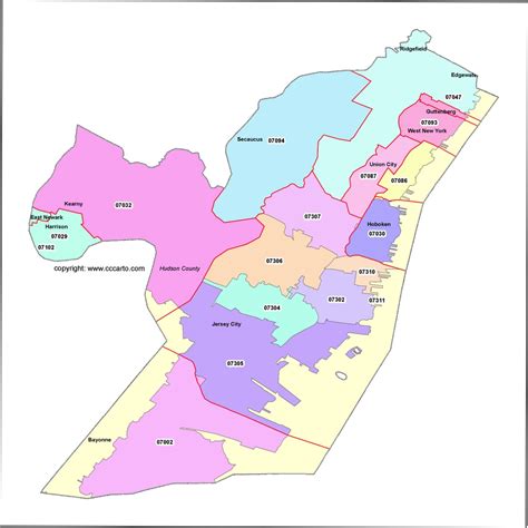 Jersey Zip Code Map