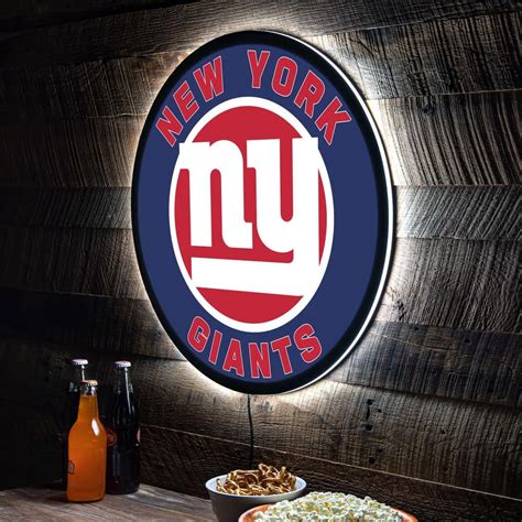 Evergreen New York Giants Round 23 In Plug In Led Lighted Sign
