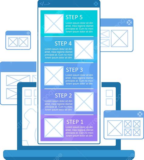 App Development Infographic Chart Design Template Flowchart Layout Chain Vector Flowchart