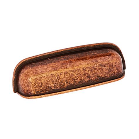 Puxador Concha Celeste 96mm Cobre Velho Puxe Chic Madeiramadeira