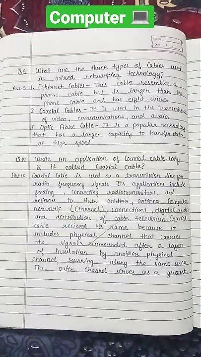 Class 9th Computer Networking Notes 📝ch 6 Notes 📝shorts Youtube