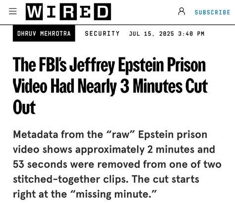 Epstein Prison Footage Raises Big Questions Self Reliance Central