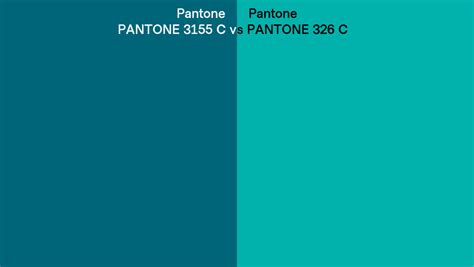 Pantone 3155 C Vs Pantone 326 C Side By Side Comparison