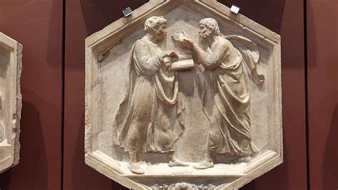 Fileplato And Aristotle Dialectics By Luca Della Robbia Museo Dell