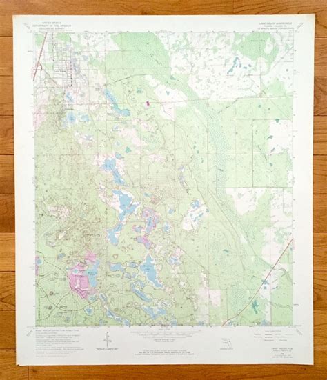 Antique Lake Helen Florida 1966 Us Geological Survey Topographic Map