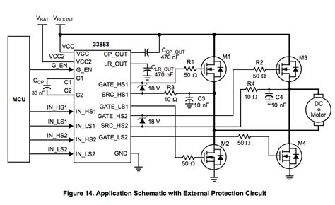 mosfet 33883 h bridge driver ic intermittent switching electrical