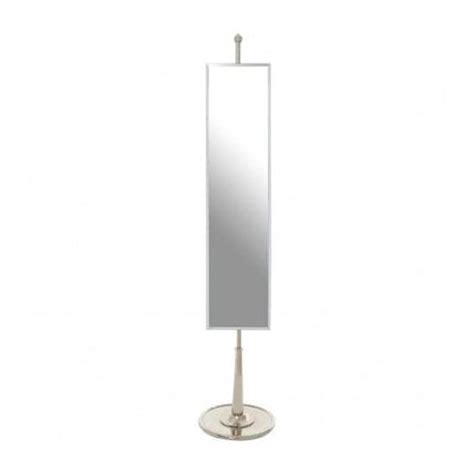 Kensick Rectangular Floor Standing Mirror With Nickel Stand Furniture In Fashion