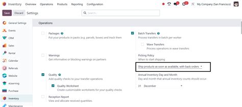 How To Configure Shipping Policies In Odoo 17 Inventory App