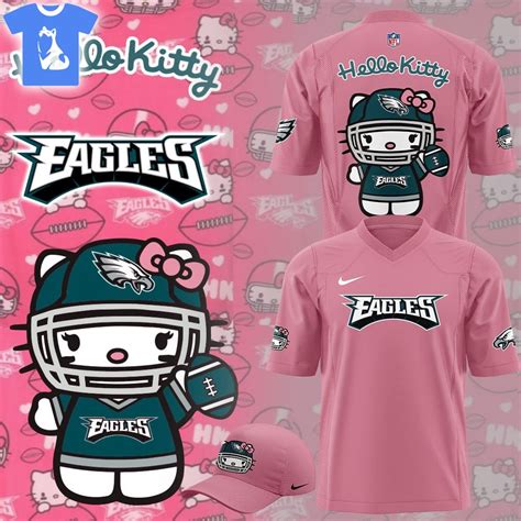 Philadelphia Eagles X Hello Kitty Football Jersey Shibtee Clothing