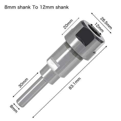 Router Collet Extension Rod Router Bit Adapter Extender For 1 4 8mm