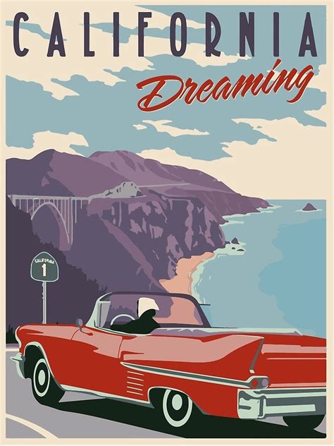 California Dreaming Poster For Sale By Gsalvador Retro Poster Retro Travel Poster Vintage