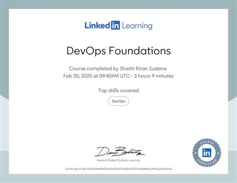 Just Finished The Course “devops Foundations” By James Wickett And Ernest Mueller Shashi