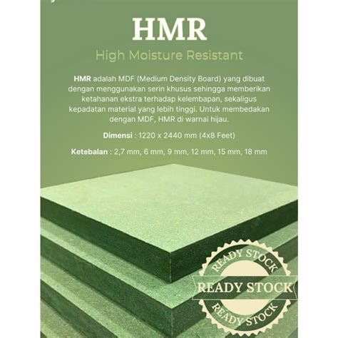 Jual Mdf Hmr Anti Air 3 Mm 6 Mm 9 Mm 12 Mm 15 Mm 18 Mm Hijau Hmr