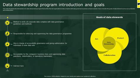 Data Stewardship Program Introduction And Goals Stewardship By Business