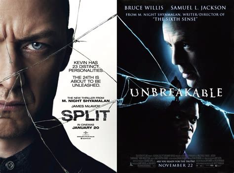 Unbreakable And Split Have A Somewhat Matching Movie Poster Revolving